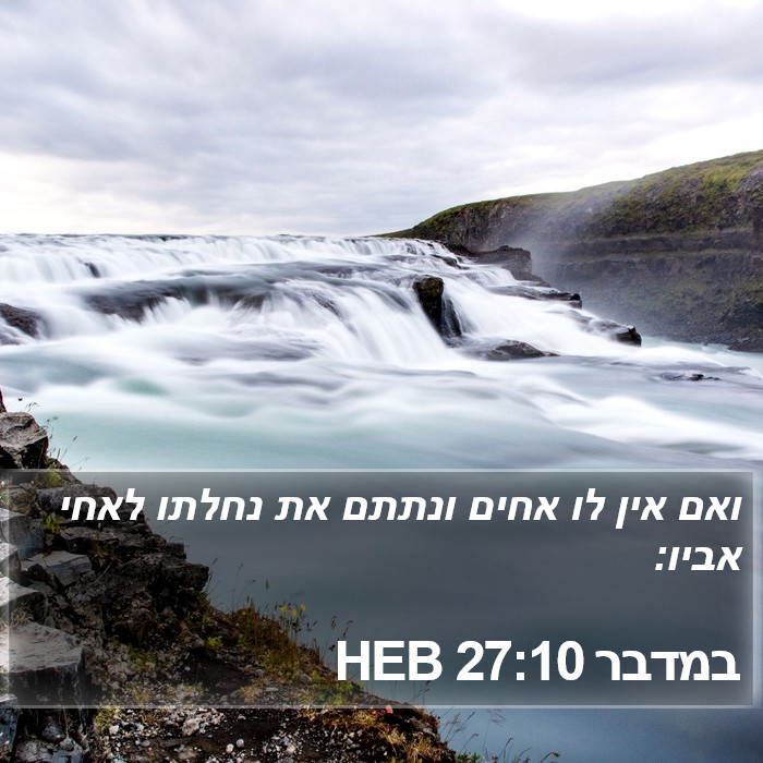 במדבר 27:10 HEB - ואם אין לו אחים ונתתם את